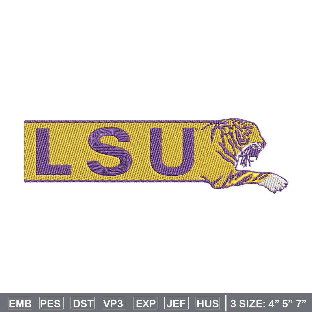 Louisiana State logo embroidery design,NCAA embroidery,Sport | Inspire ...