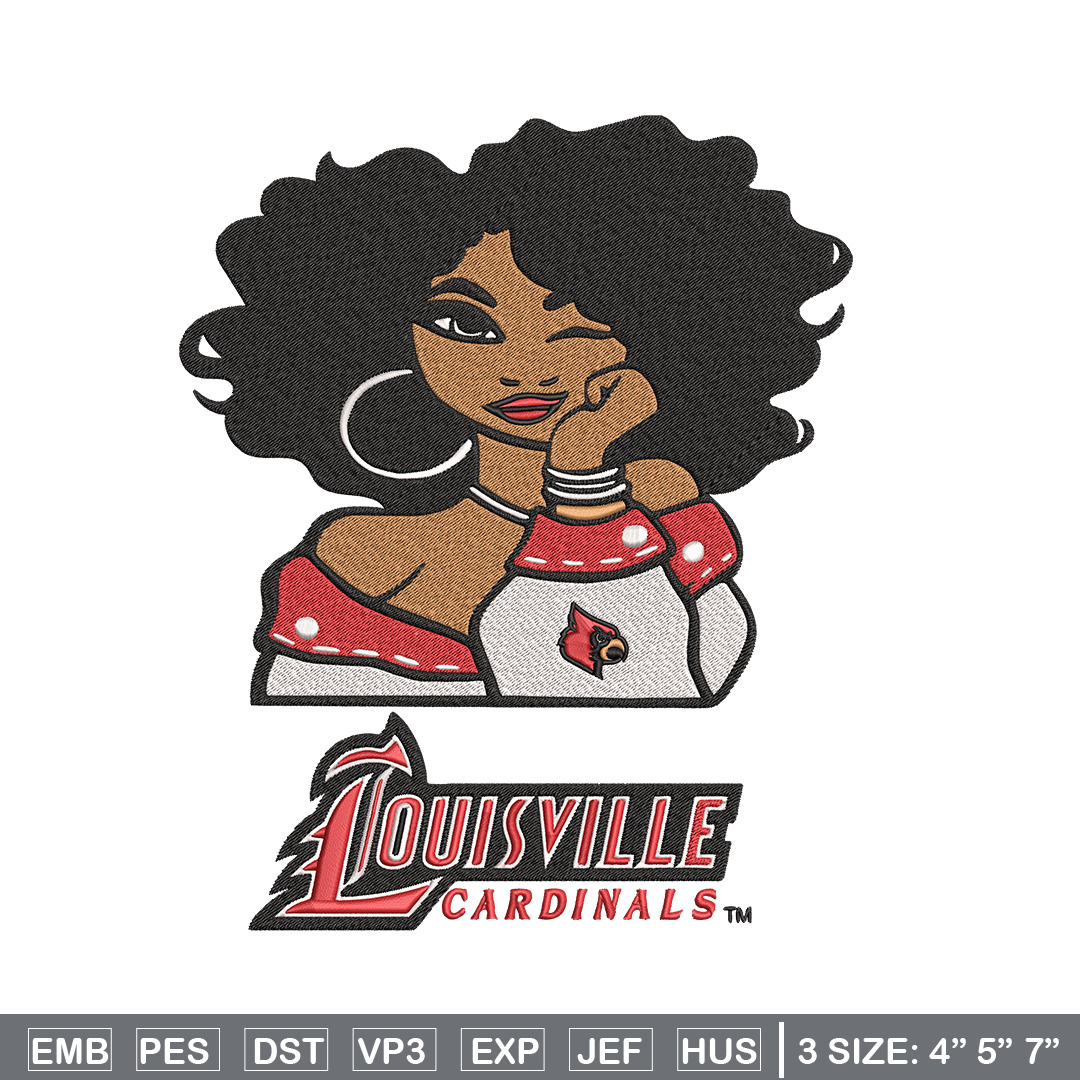 Louisville Cardinals girl embroidery design, NCAA embroidery | Inspire ...
