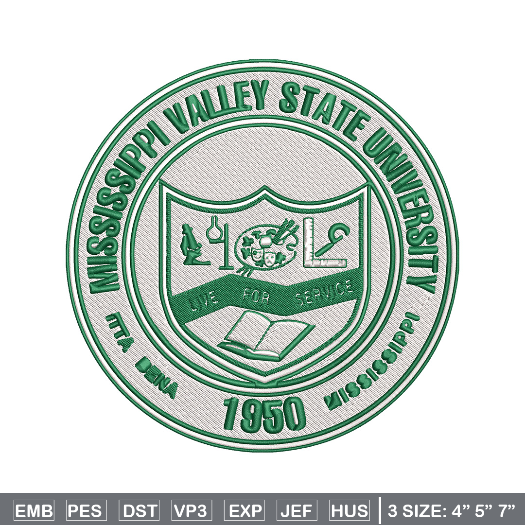 Mississippi Valley logo embroidery design, NCAA embroidery, | Inspire ...