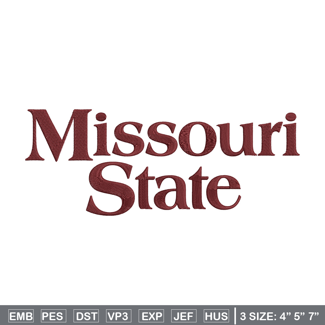 Missouri State logo embroidery design, NCAA embroidery, Embr | Inspire ...