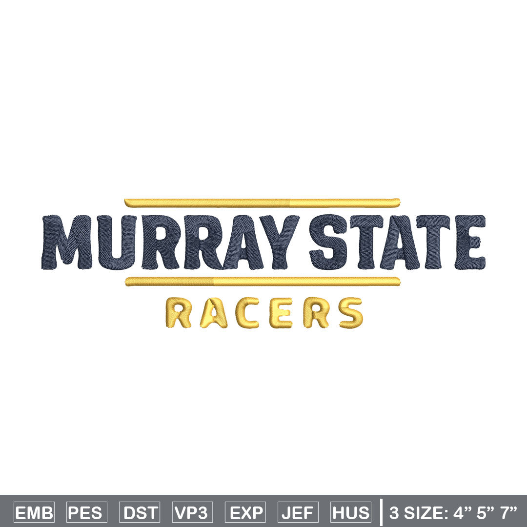 Murray State Racers logo embroidery design, NCAA embroidery, | Inspire ...