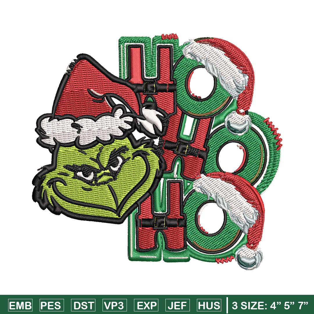 Ho Ho Ho The Grinch Embroidery design, Grinch christmas Embr | Inspire ...