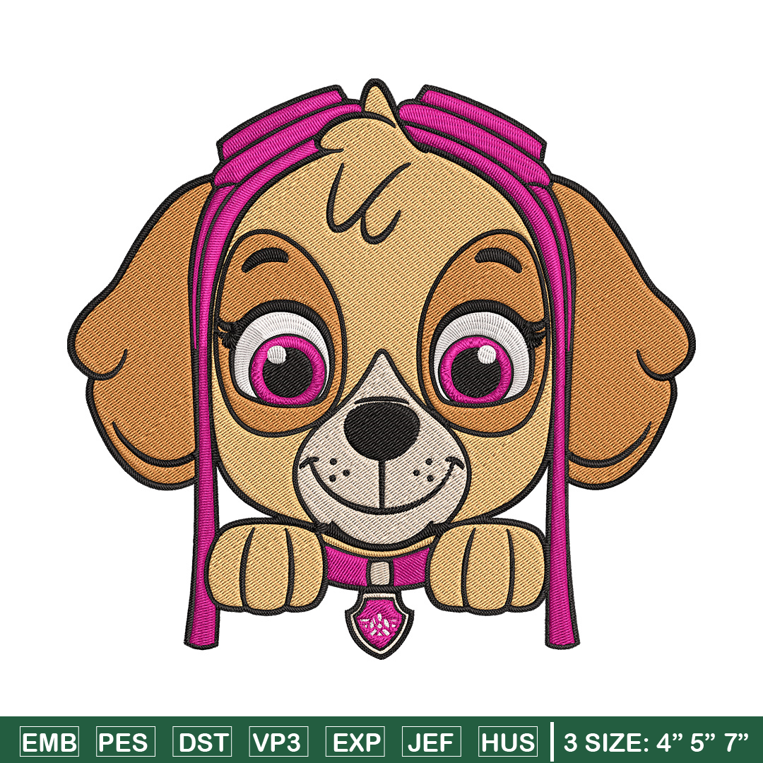 Skye dog Embroidery Design, Paw patrol Embroidery, Embroider | Inspire ...