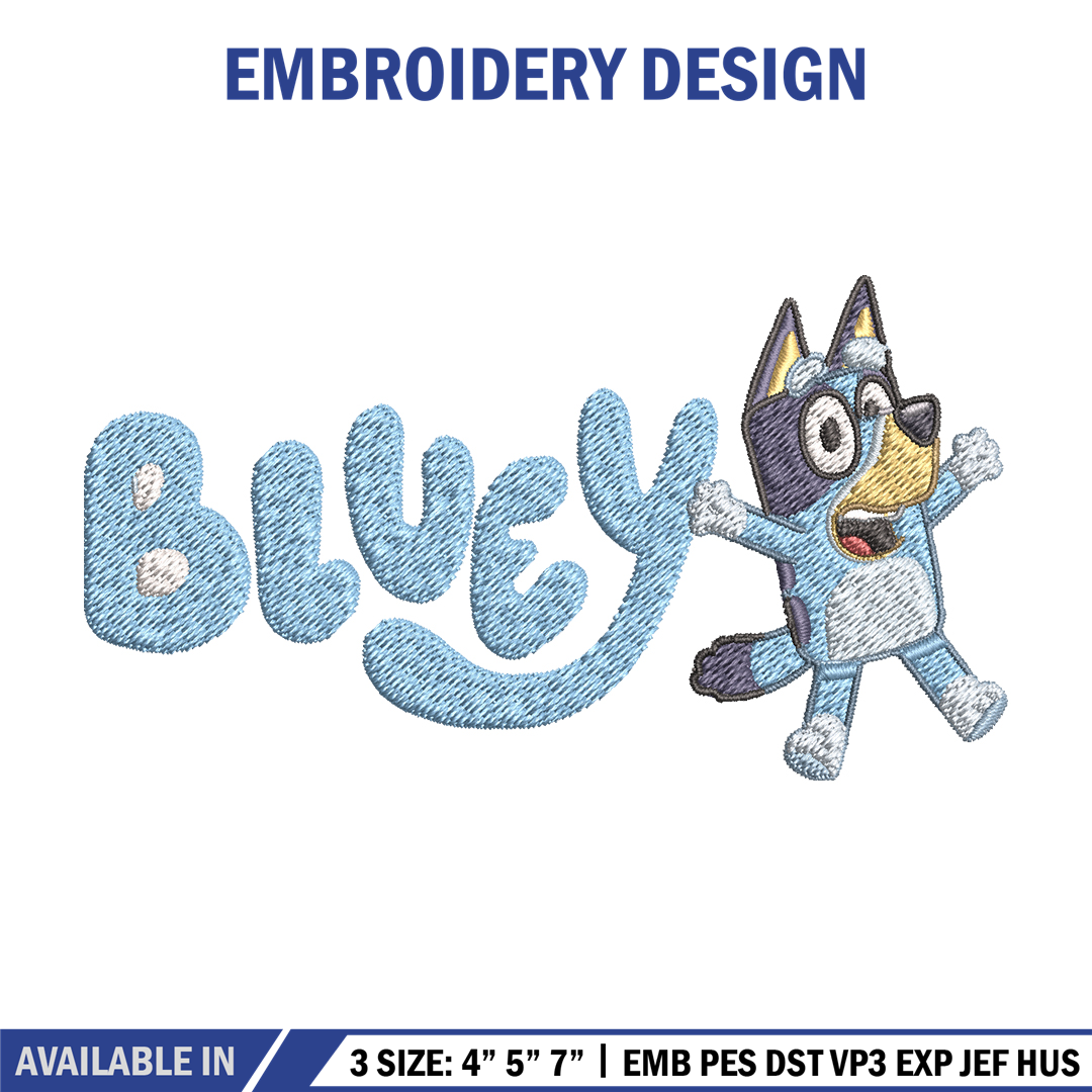 Bluey cartoon Embroidery, Bluey Cartoon Embroidery, cartoon | Inspire ...