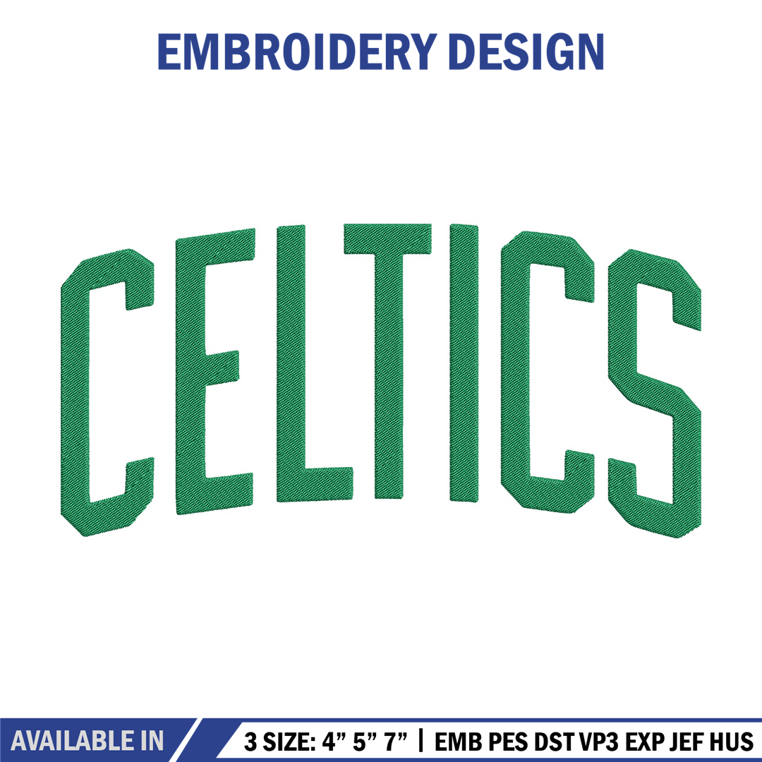 Boston Celtics logo embroidery design, NBA embroidery, Sport | Inspire ...
