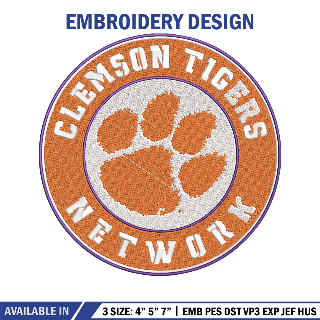 Clemson Tigers logo embroidery design, Sport embroidery, log | Inspire ...