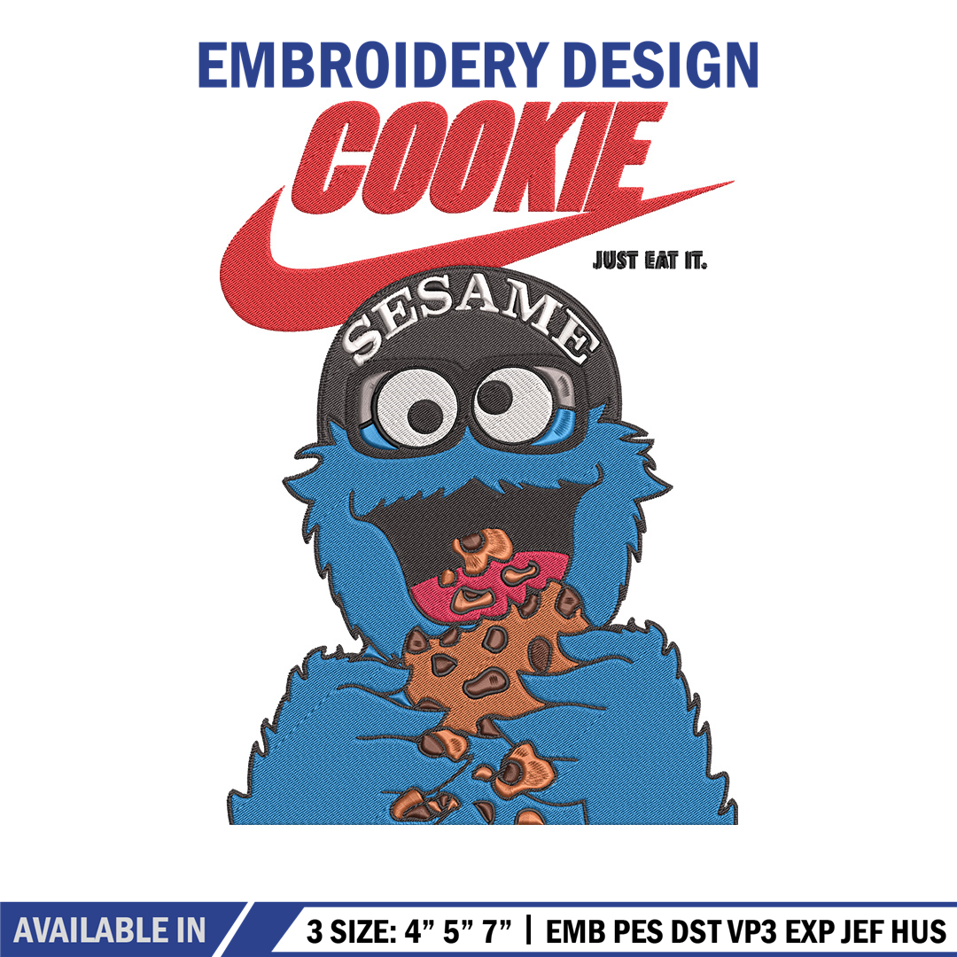 Cookie Monster x nike Embroidery Design, Cookie Monster Embr | Inspire ...