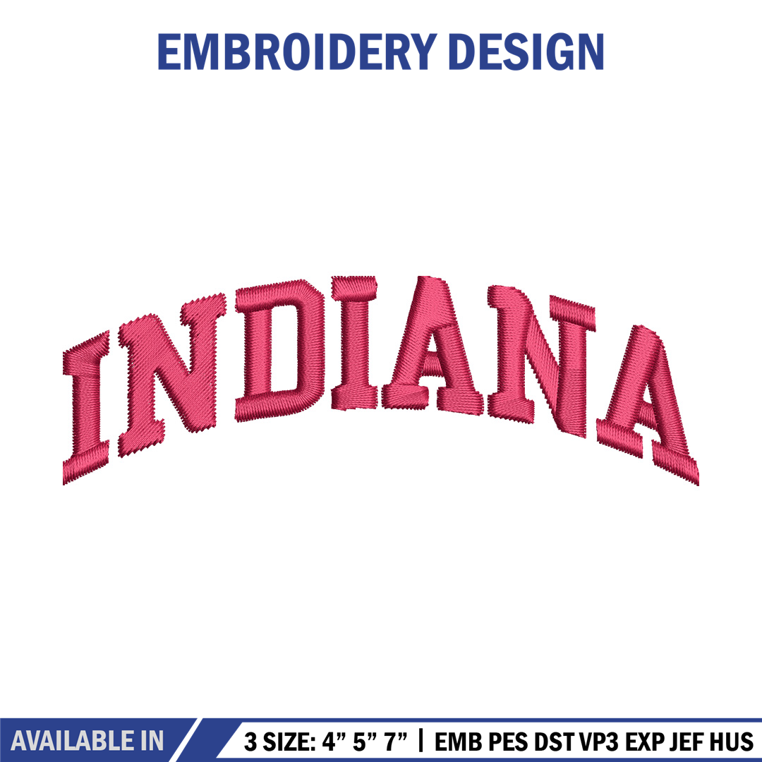 Indiana University logo embroidery design, NCAA embroidery, | Inspire ...