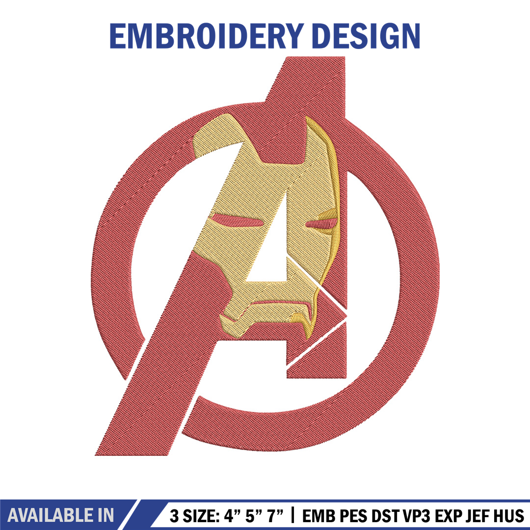 Iron man logo Embroidery Design, Marvel Embroidery, Embroide - Inspire ...