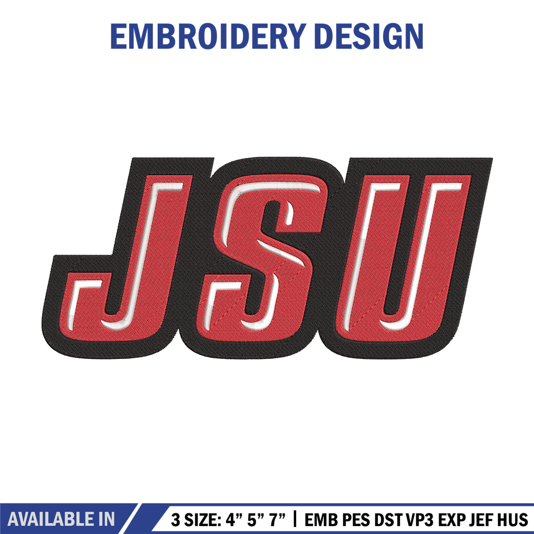Jackson State logo embroidery design, Sport embroidery, logo | Inspire ...