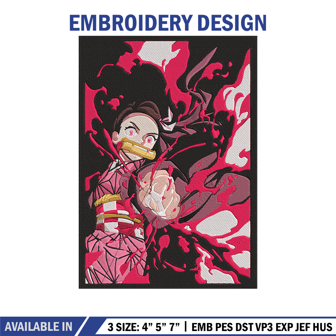 Kamado nezuko poster Embroidery Design, Demon slayer Embroid | Inspire ...
