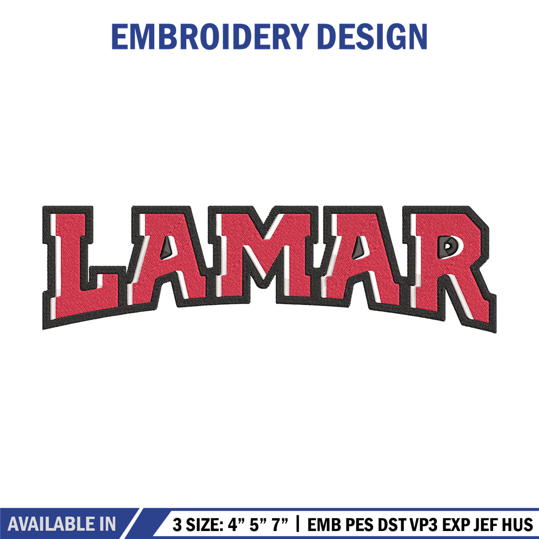 Lamar University logo embroidery design, NCAA embroidery, Em | Inspire ...