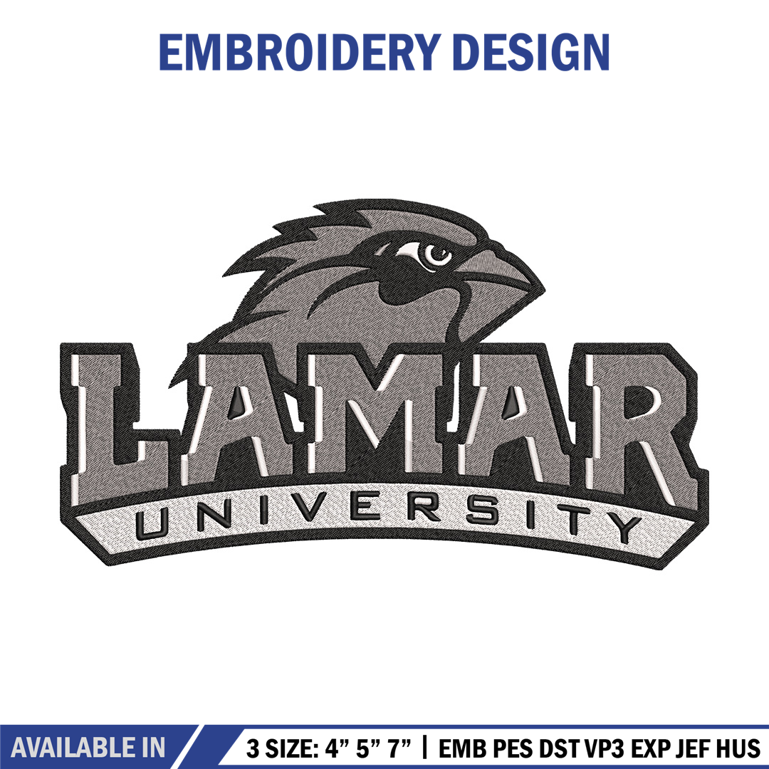 Lamar University Logo embroidery design, NCAA embroidery,Spo | Inspire ...