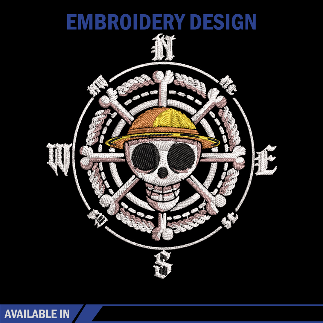 Logo One piece Embroidery Design, One piece Embroidery, Embr | Inspire ...