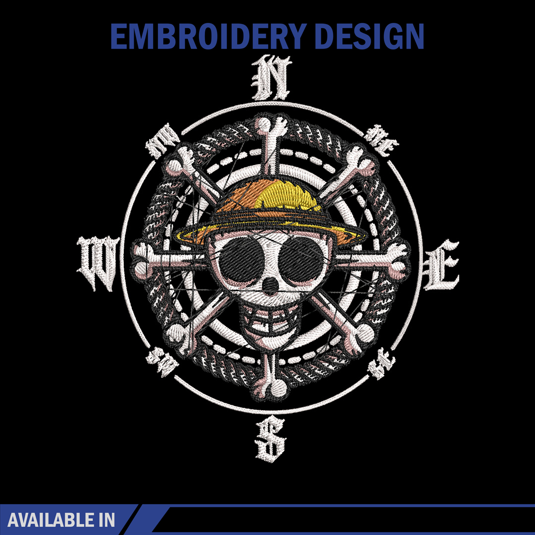 Logo One piece Embroidery Design, One piece Embroidery, Embr | Inspire ...