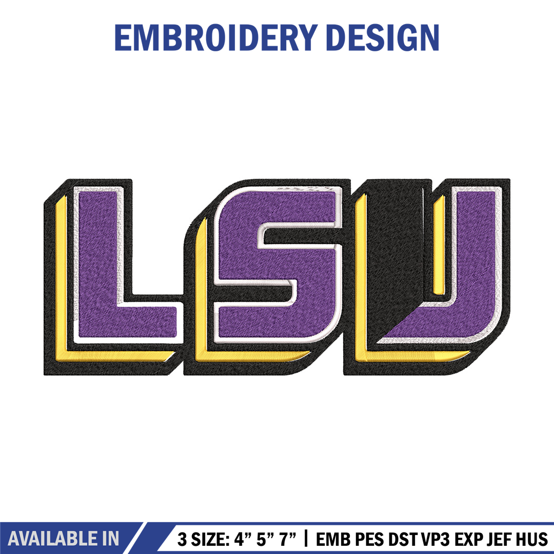 Louisiana State logo embroidery design,NCAA embroidery, Spor | Inspire ...