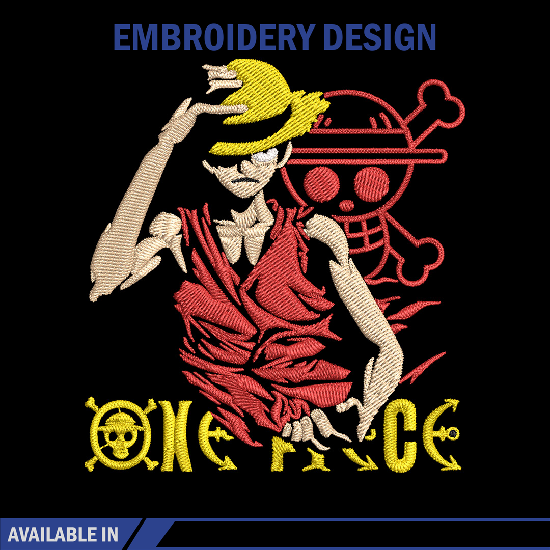 Luffy poster Embroidery Design, One piece Embroidery, Embroi | Inspire ...
