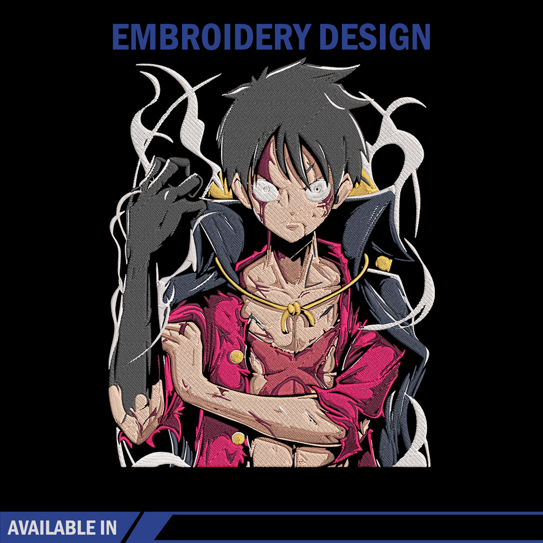 Luffy poster Embroidery Design,One piece Embroidery, Embroid | Inspire ...