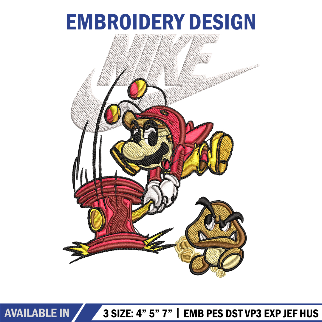 Mario bros Nike Embroidery design, Mario bros game Embroider | Inspire ...