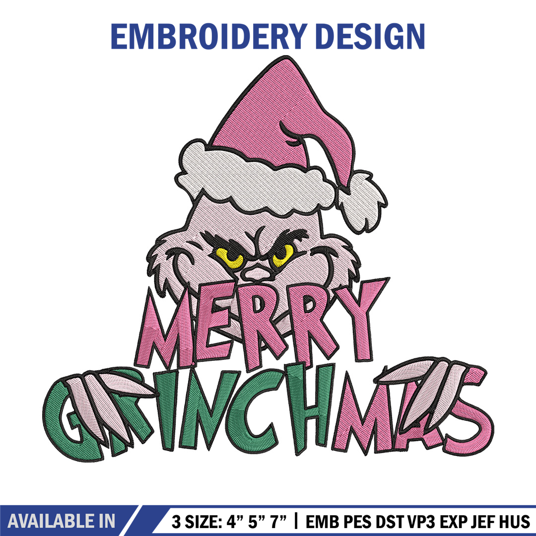 Merry Grinchmas Embroidery Design, Grinch Embroidery,Embroid | Inspire ...