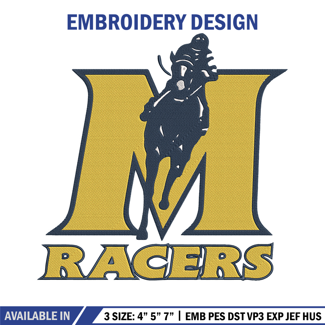 Murray State Racers logo embroidery design, NCAA embroidery, | Inspire ...
