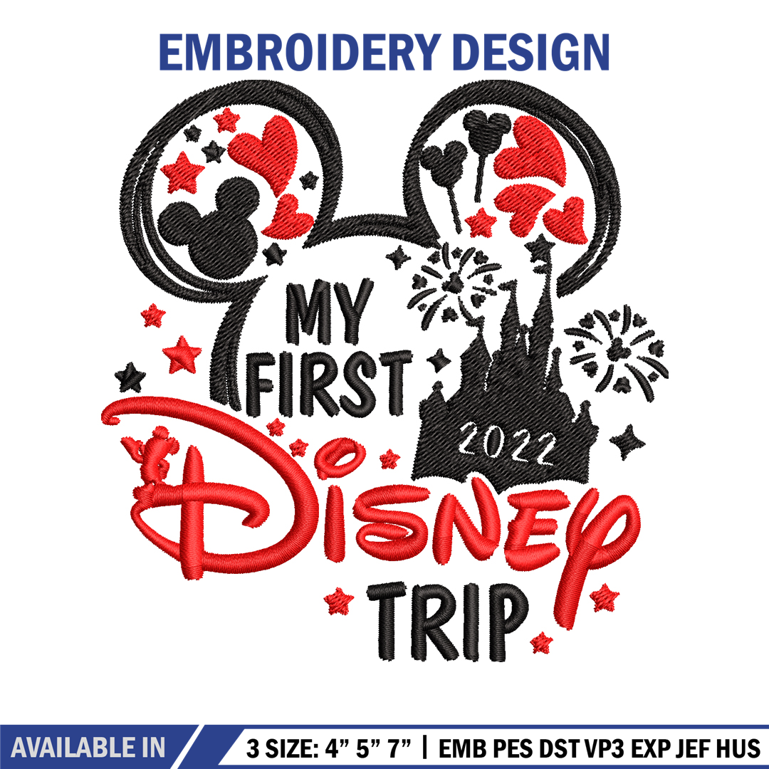 My First Disney Trip Embroidery design, Disney Embroidery, D | Inspire ...