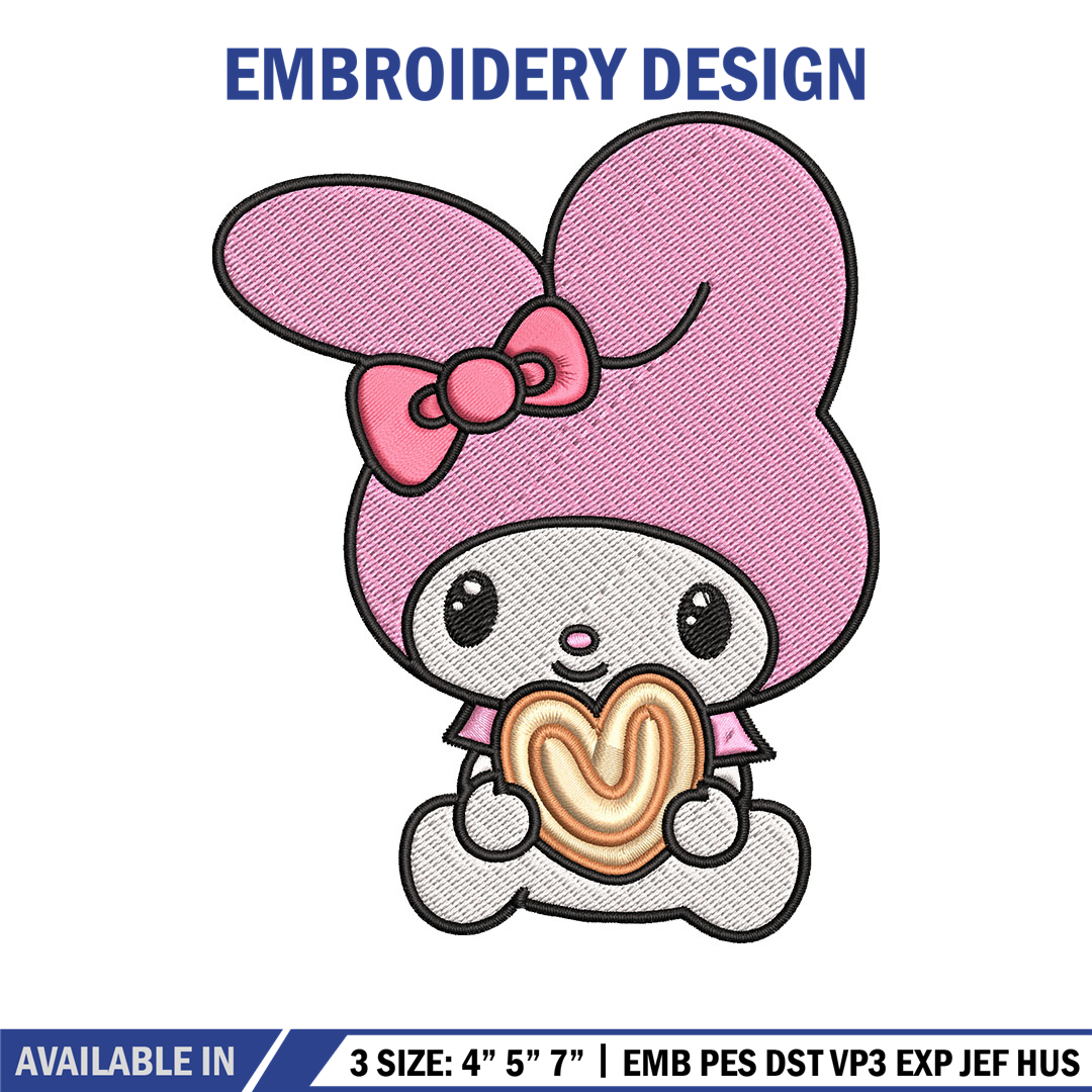 My Melody Embroidery Design, My Melody cartoon Embroidery, E | Inspire ...