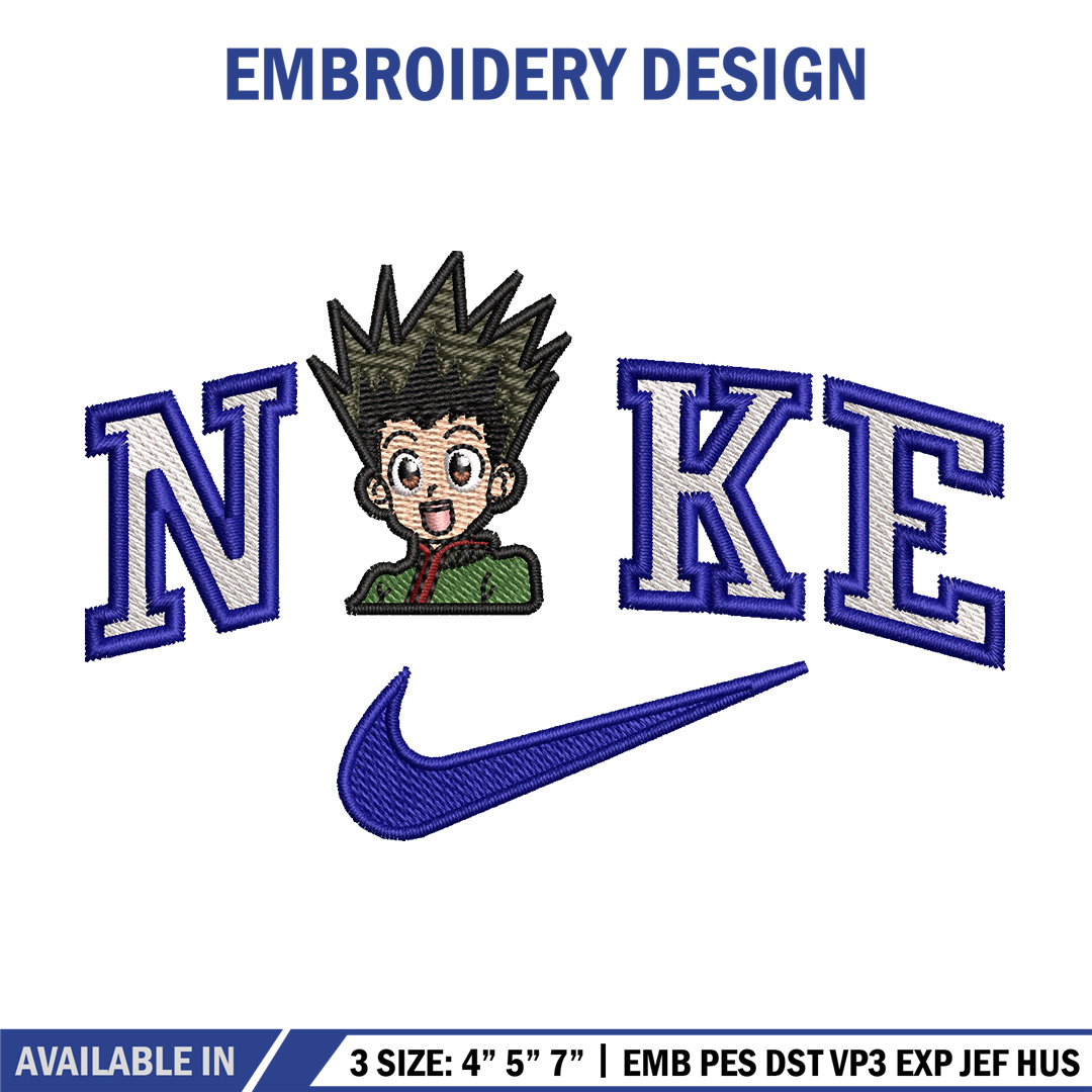 Nike gon embroidery design, Hunter x hunter embroidery, Nike | Inspire ...