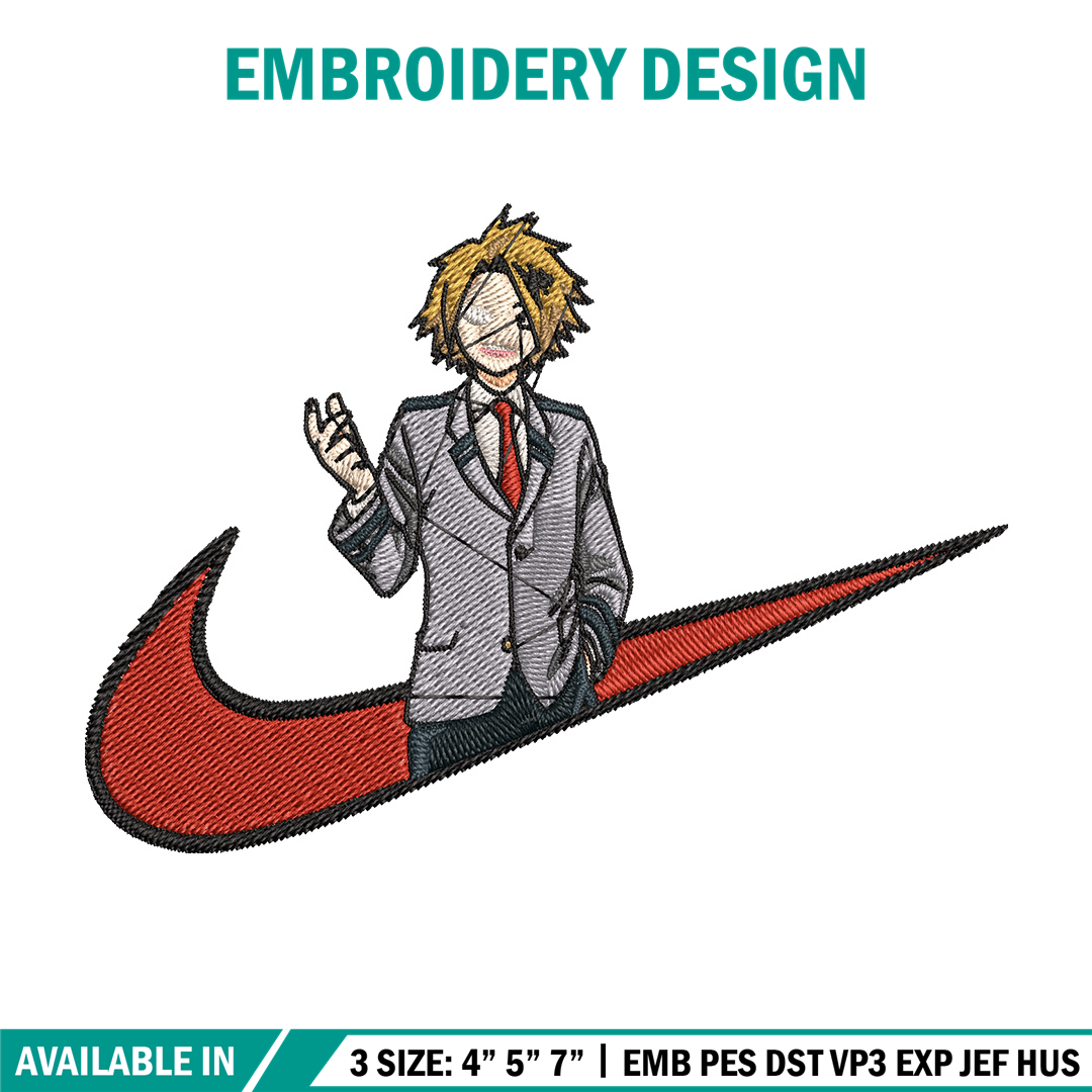Denki x nike Embroidery Design, Mha Embroidery, Embroidery F | Inspire ...