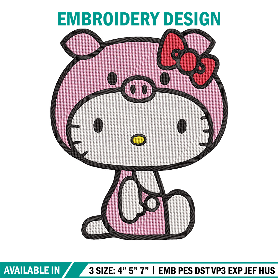 Hello Kitty Embroidery Design, Hello kitty Embroidery, Embro | Inspire ...