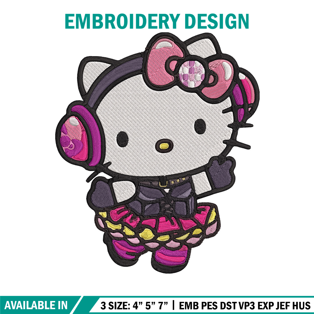 Hello Kitty idol Embroidery Design, Hello kitty Embroidery, | Inspire ...