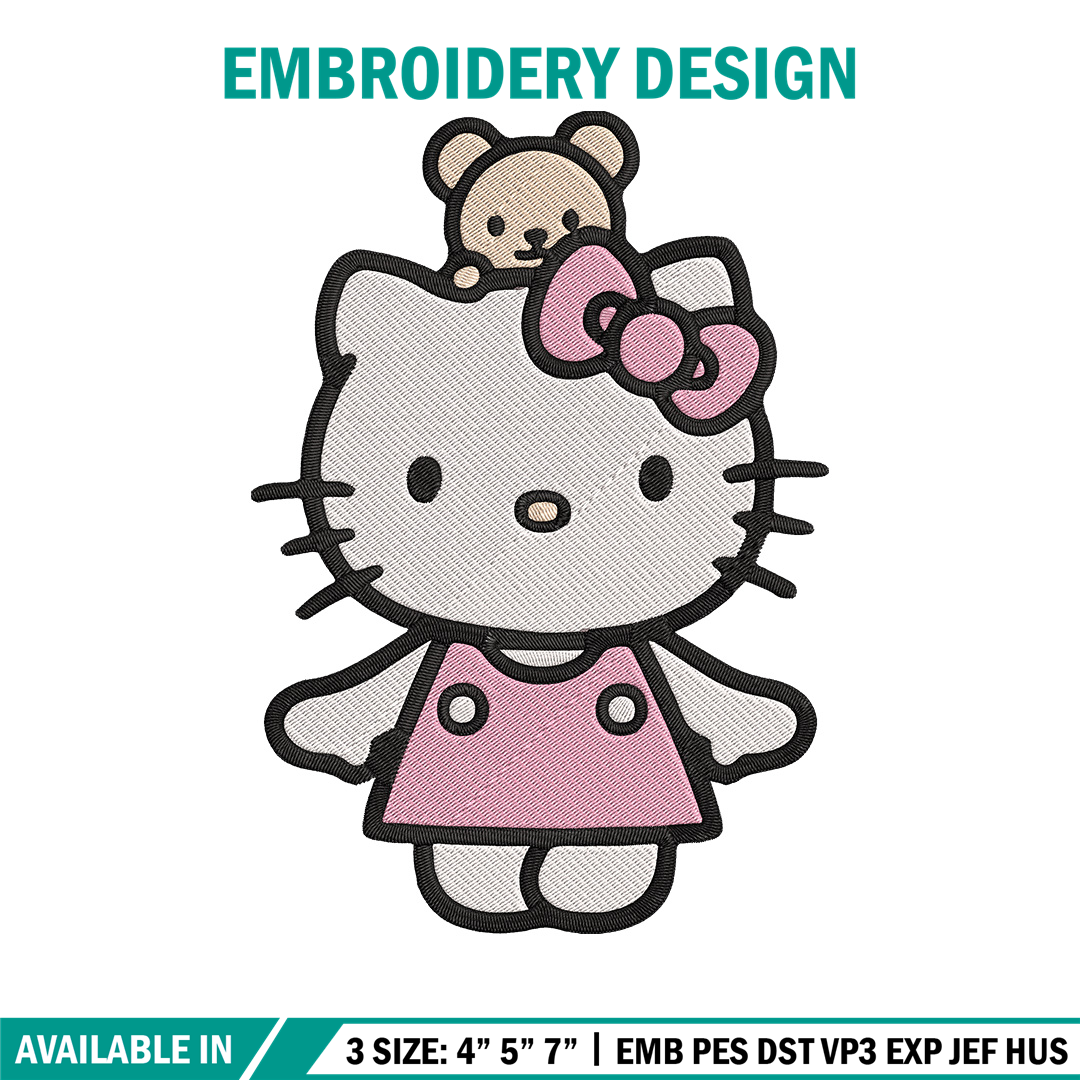 Hello kitty pink Embroidery Design, Hello kitty Embroidery, | Inspire ...