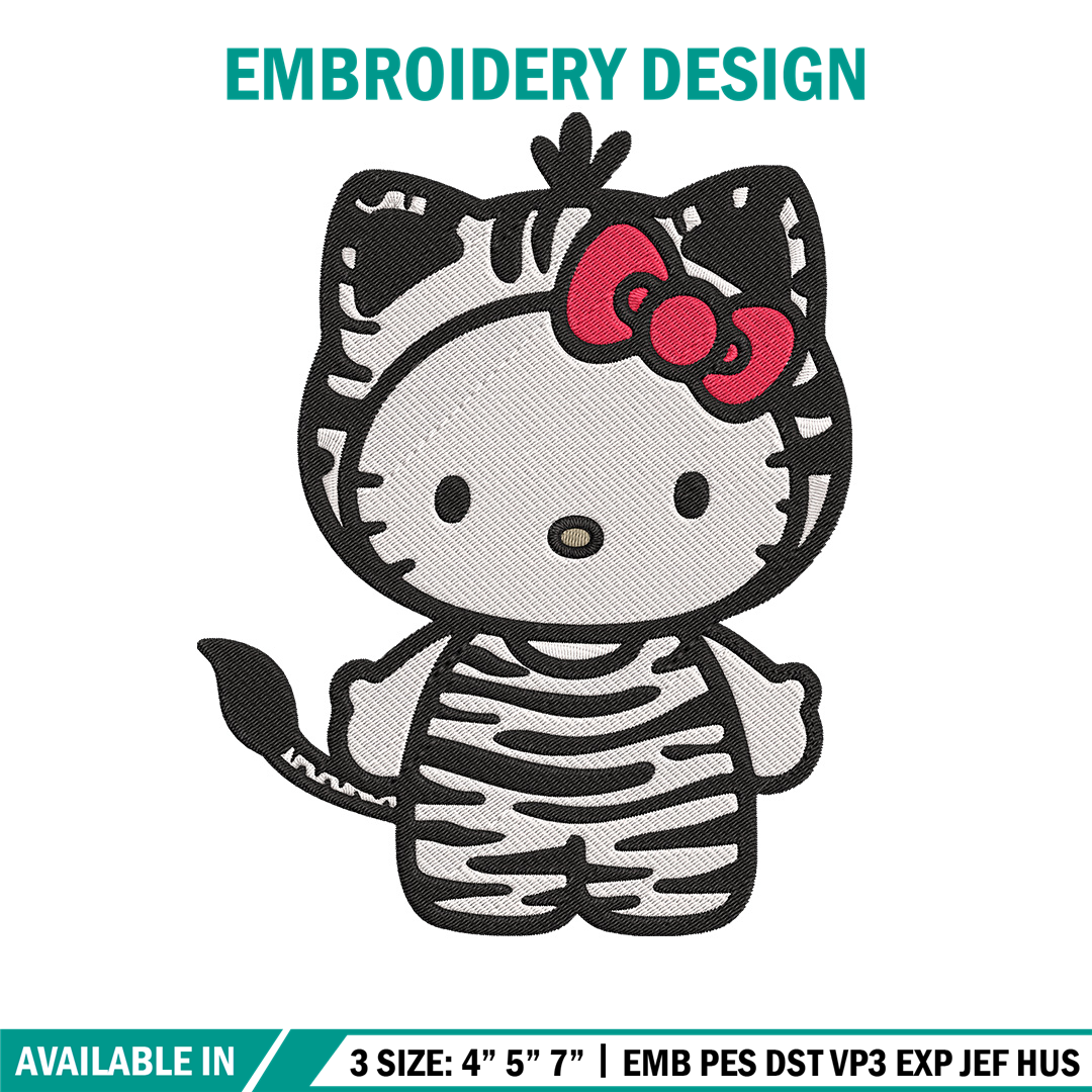 Hello Kitty sticker Embroidery Design, Hello kitty Embroider | Inspire ...