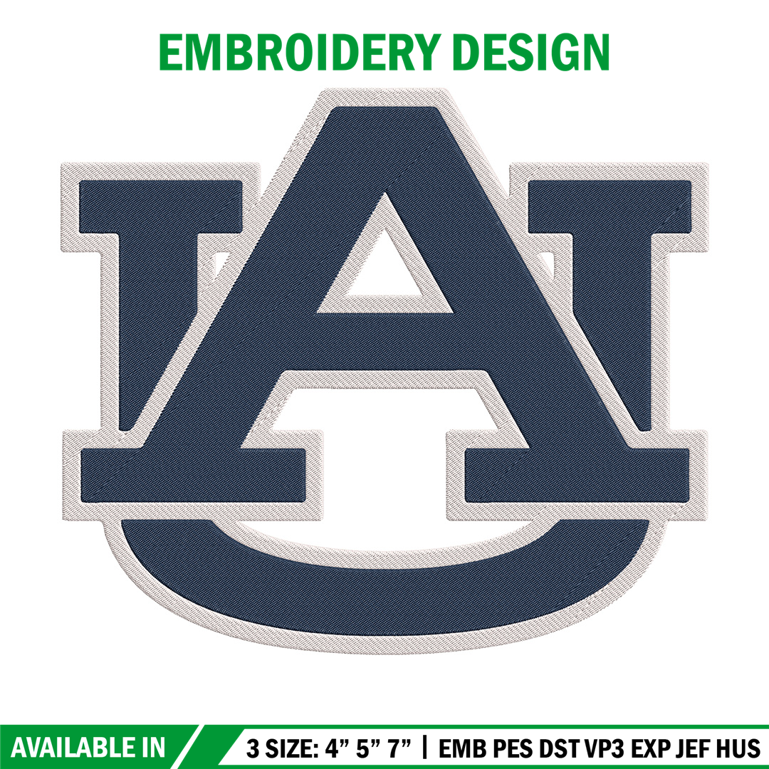 Auburn University logo embroidery design, NCAA embroidery,Sp | Inspire ...