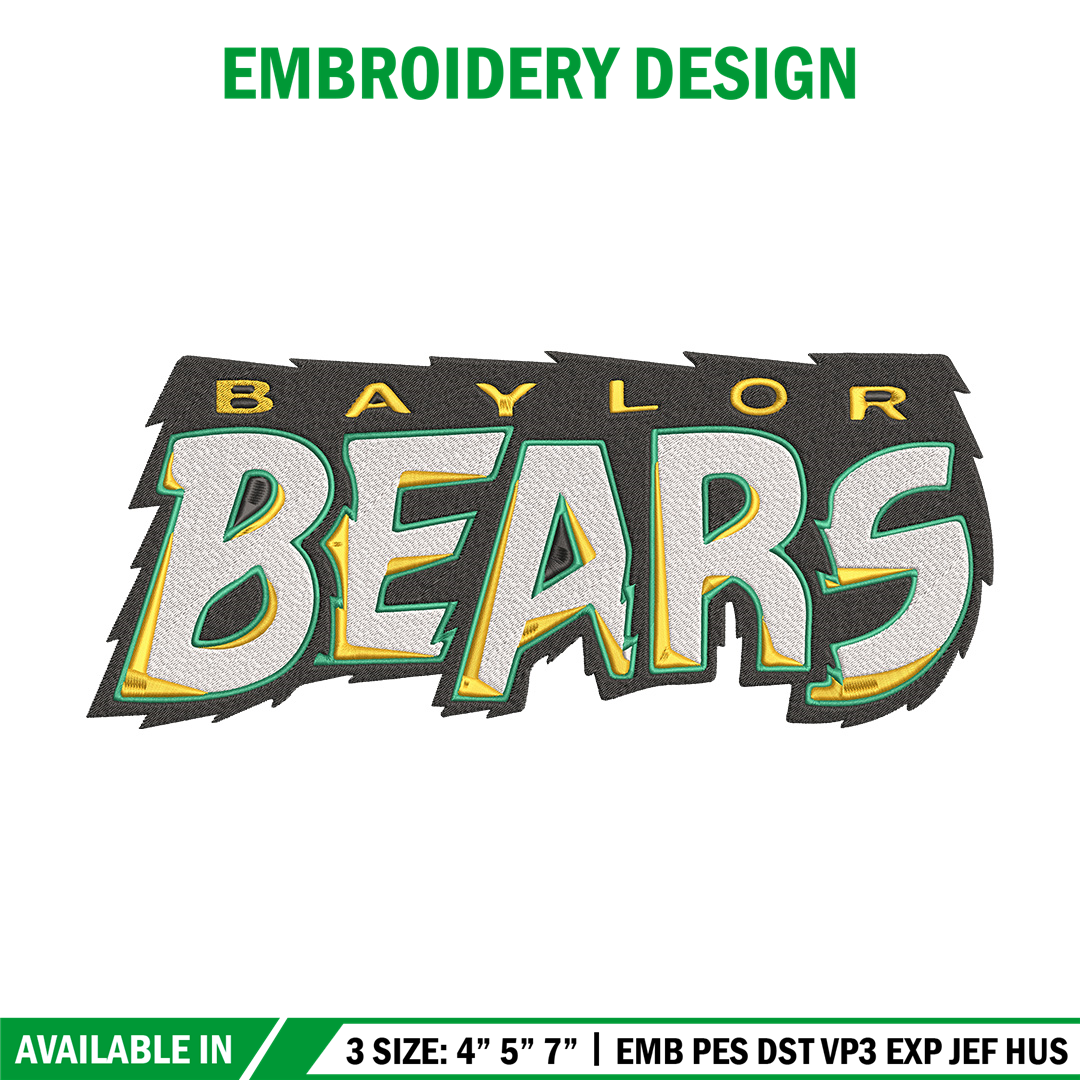 Baylor Bears Logo embroidery design, NCAA embroidery, Sport | Inspire ...