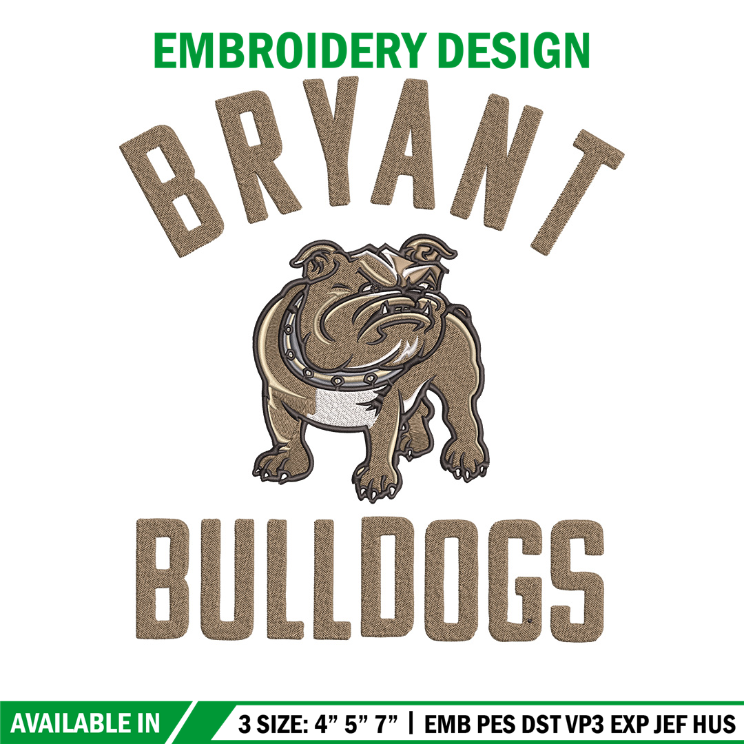 Bryant Bulldogs logo embroidery design,NCAA embroidery, Spor | Inspire ...