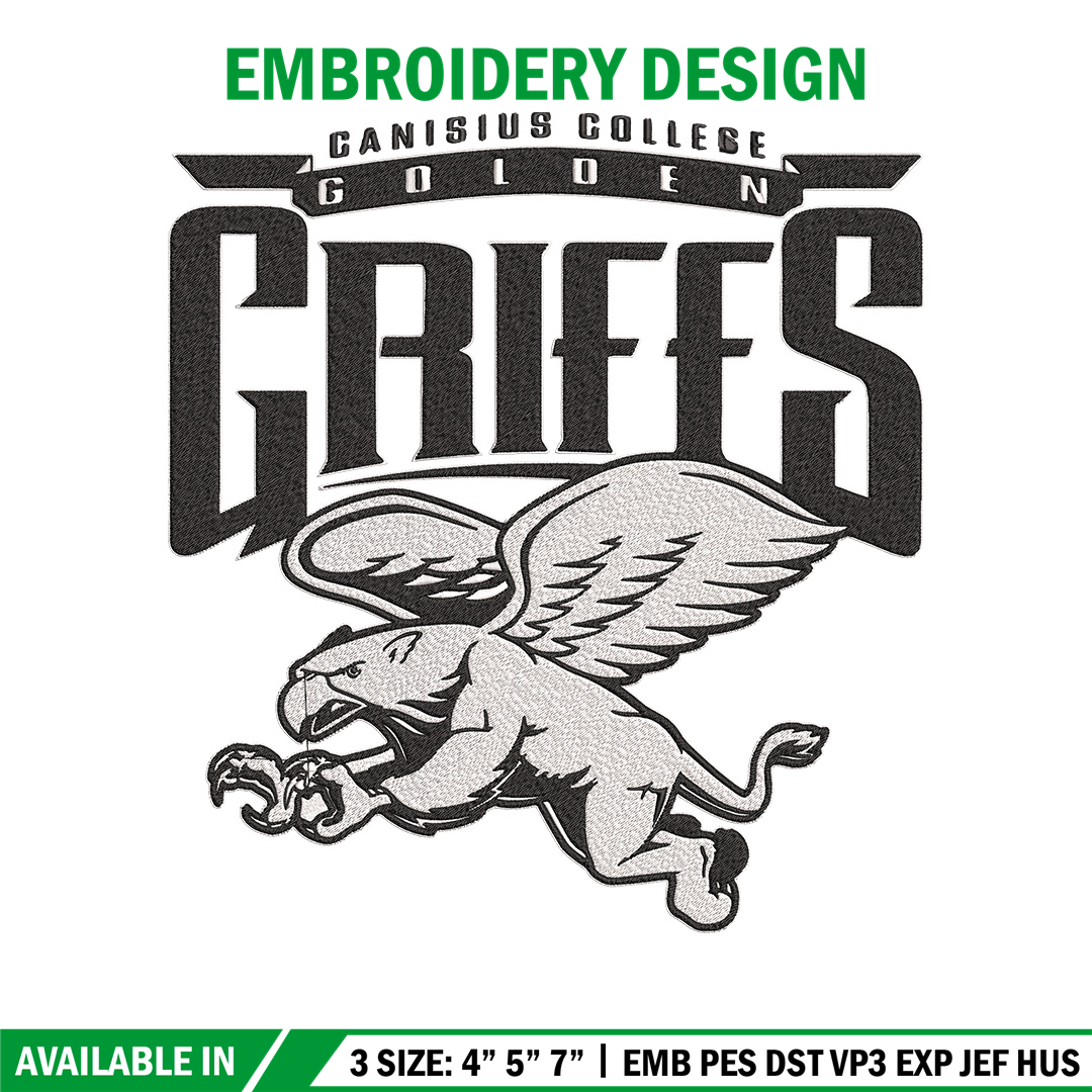 Canisius College poster embroidery design, NCAA embroidery, | Inspire ...