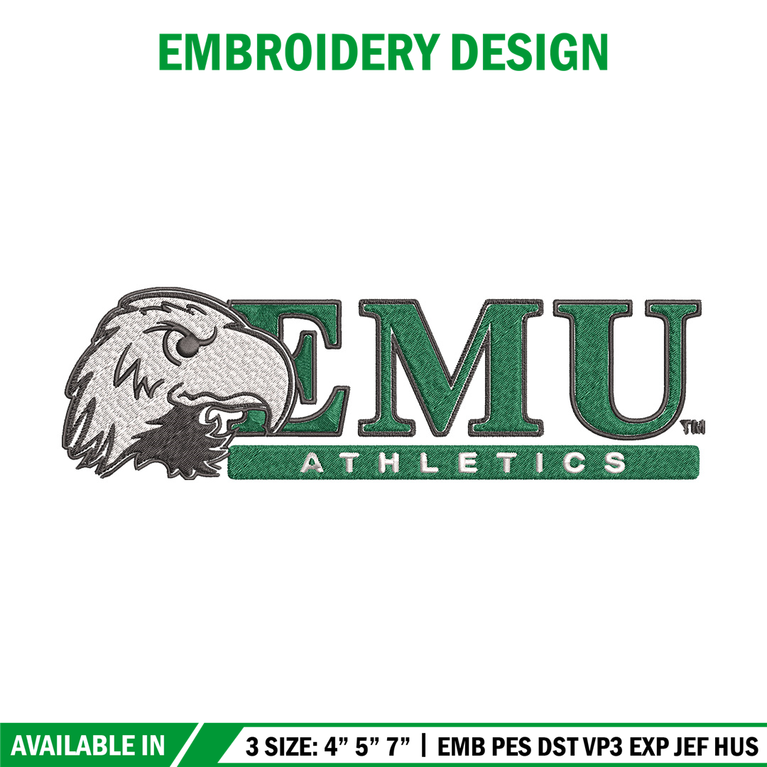 Eastern Michigan logo embroidery design, NCAA embroidery,Emb | Inspire ...