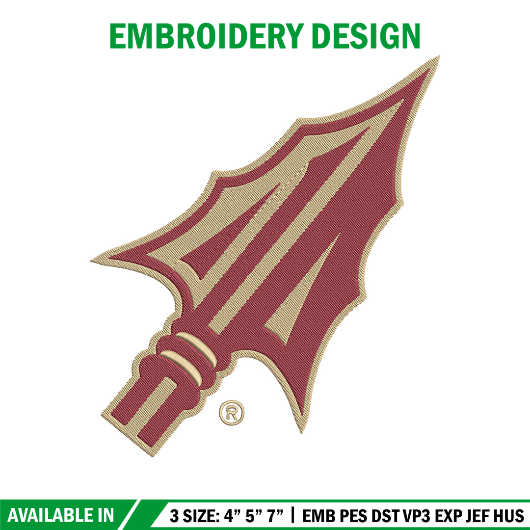 Florida State logo embroidery design, Sport embroidery, logo | Inspire ...
