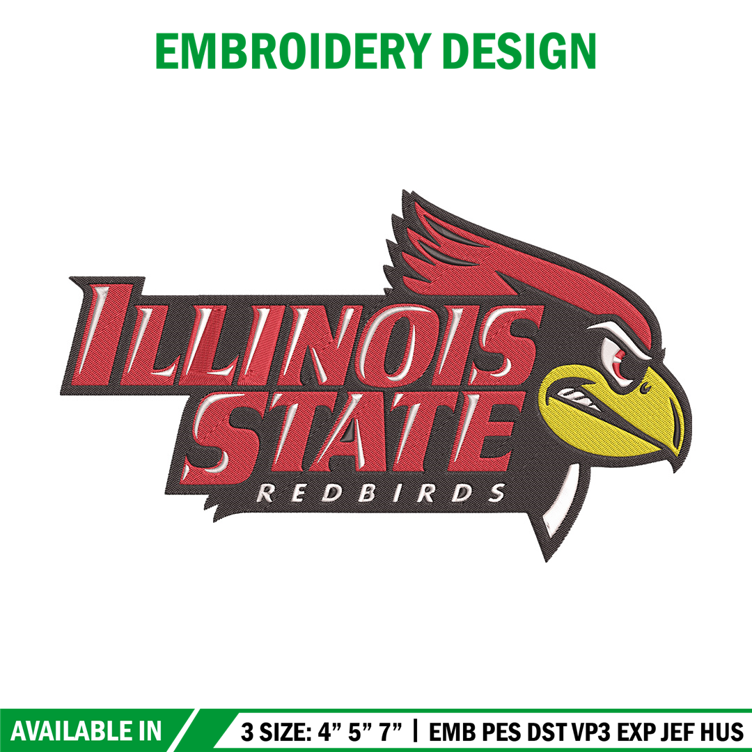 Illinois State Logo embroidery design, NCAA embroidery, Spor | Inspire ...