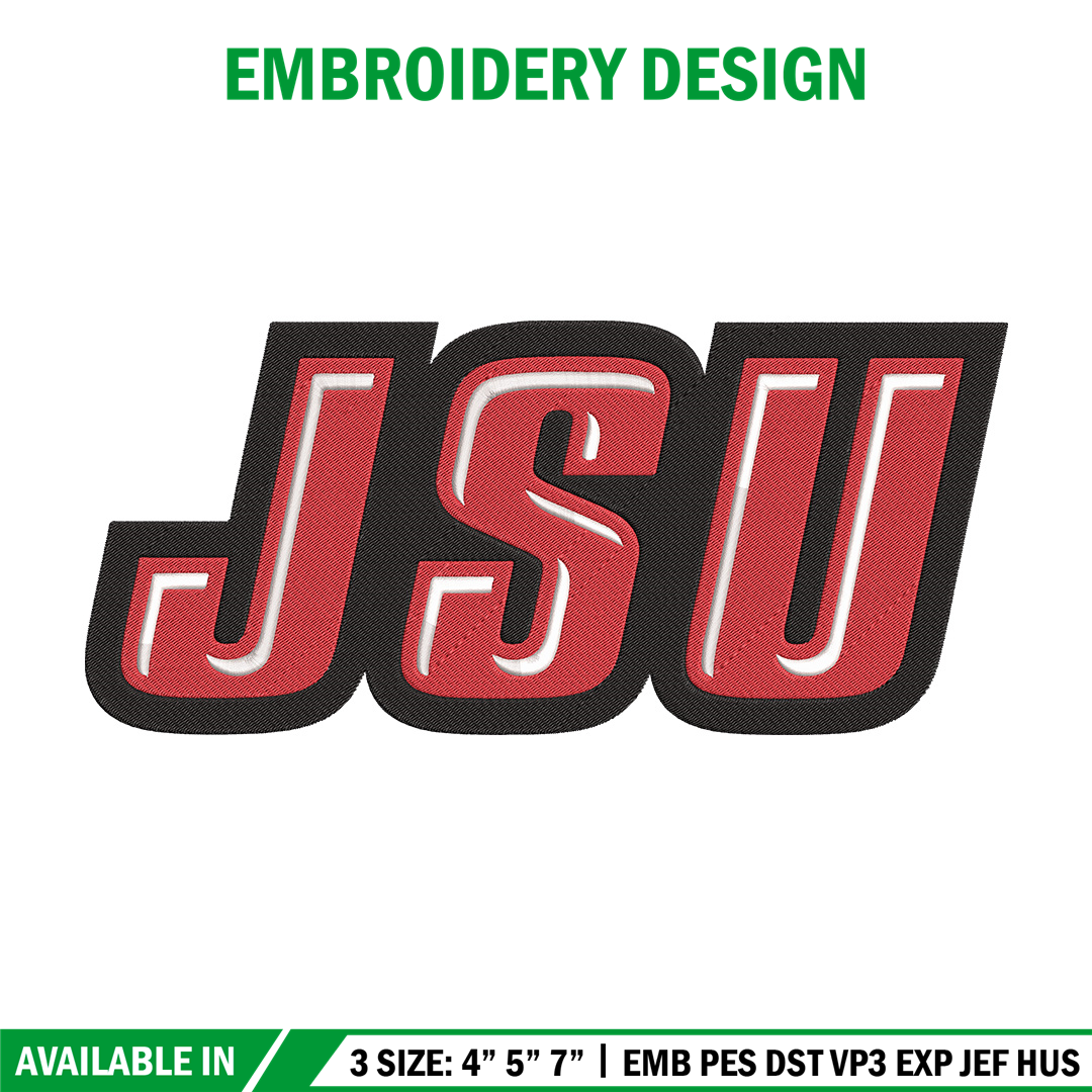 Jackson State logo embroidery design, Sport embroidery, logo | Inspire ...