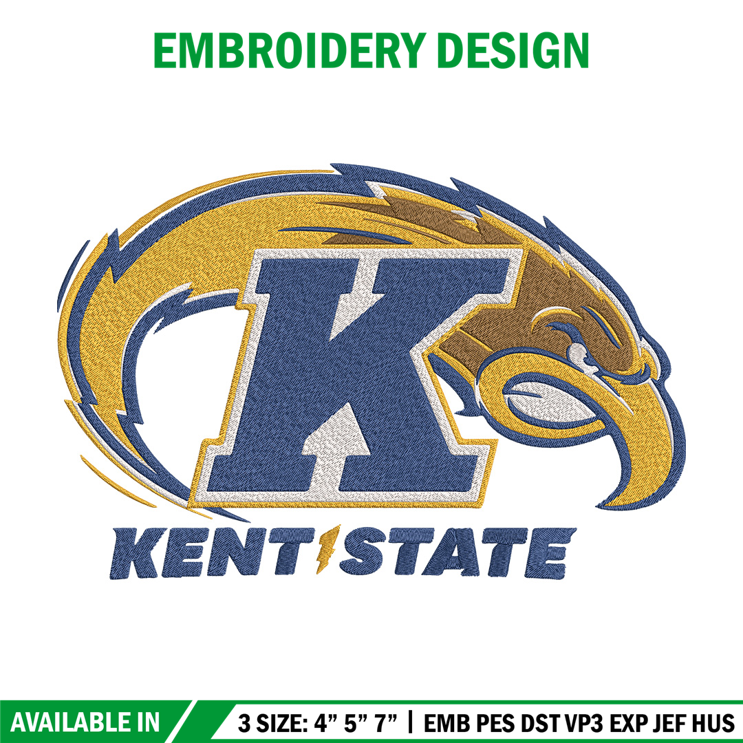 Kent State logo embroidery design, NCAA embroidery, Sport em | Inspire ...
