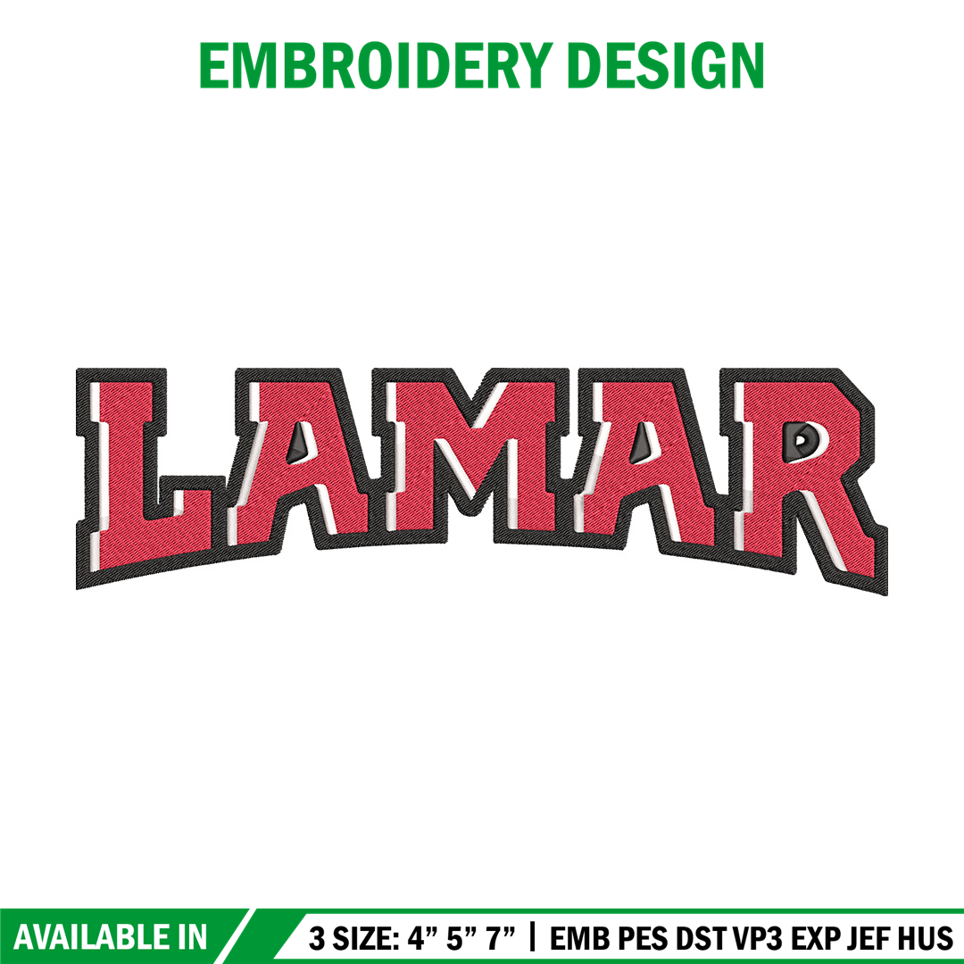 Lamar University logo embroidery design, NCAA embroidery, Em | Inspire ...
