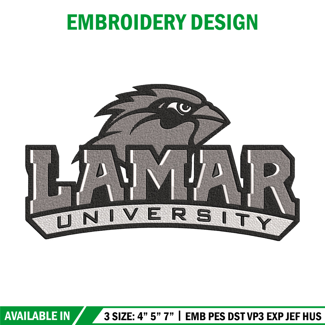 Lamar University Logo embroidery design, NCAA embroidery,Spo | Inspire ...