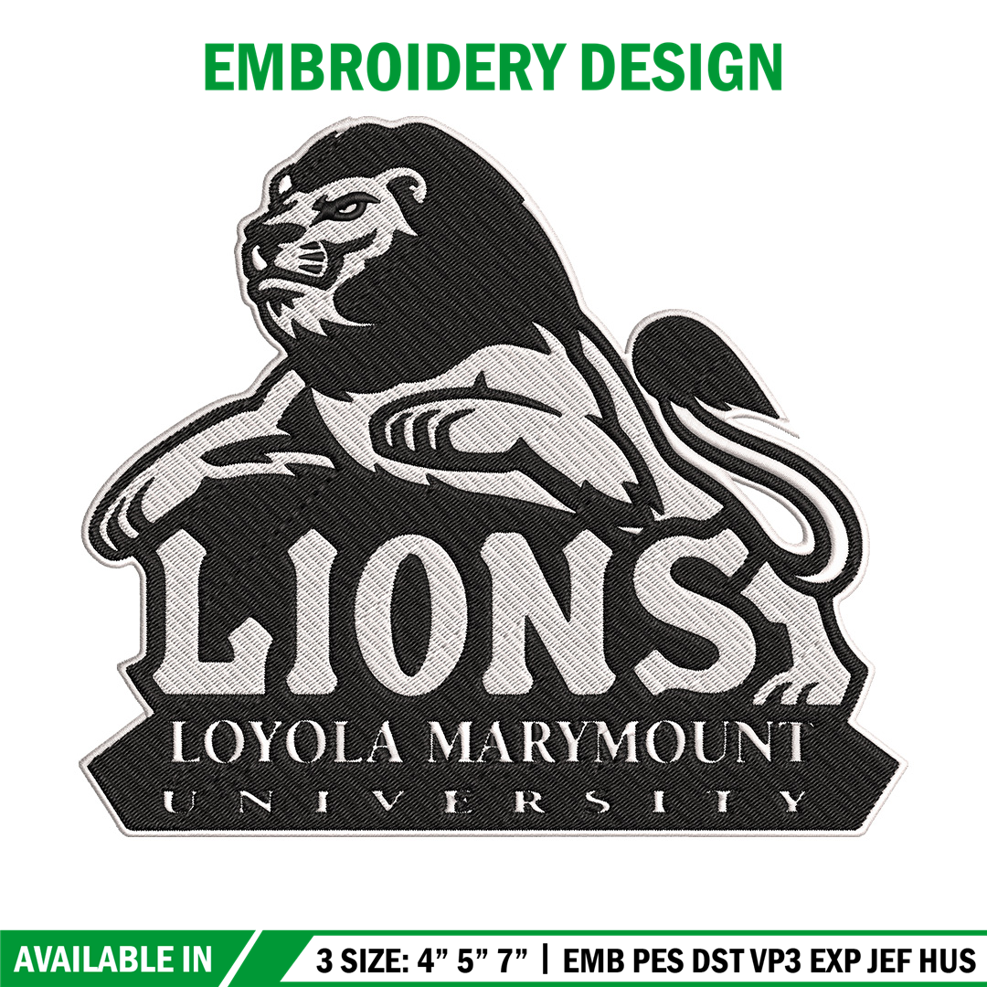 Loyola Marymount Logo embroidery design, NCAA embroidery, Sp | Inspire ...