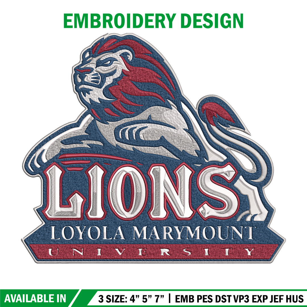 Loyola Marymount logo embroidery design, Sport embroidery, l | Inspire ...