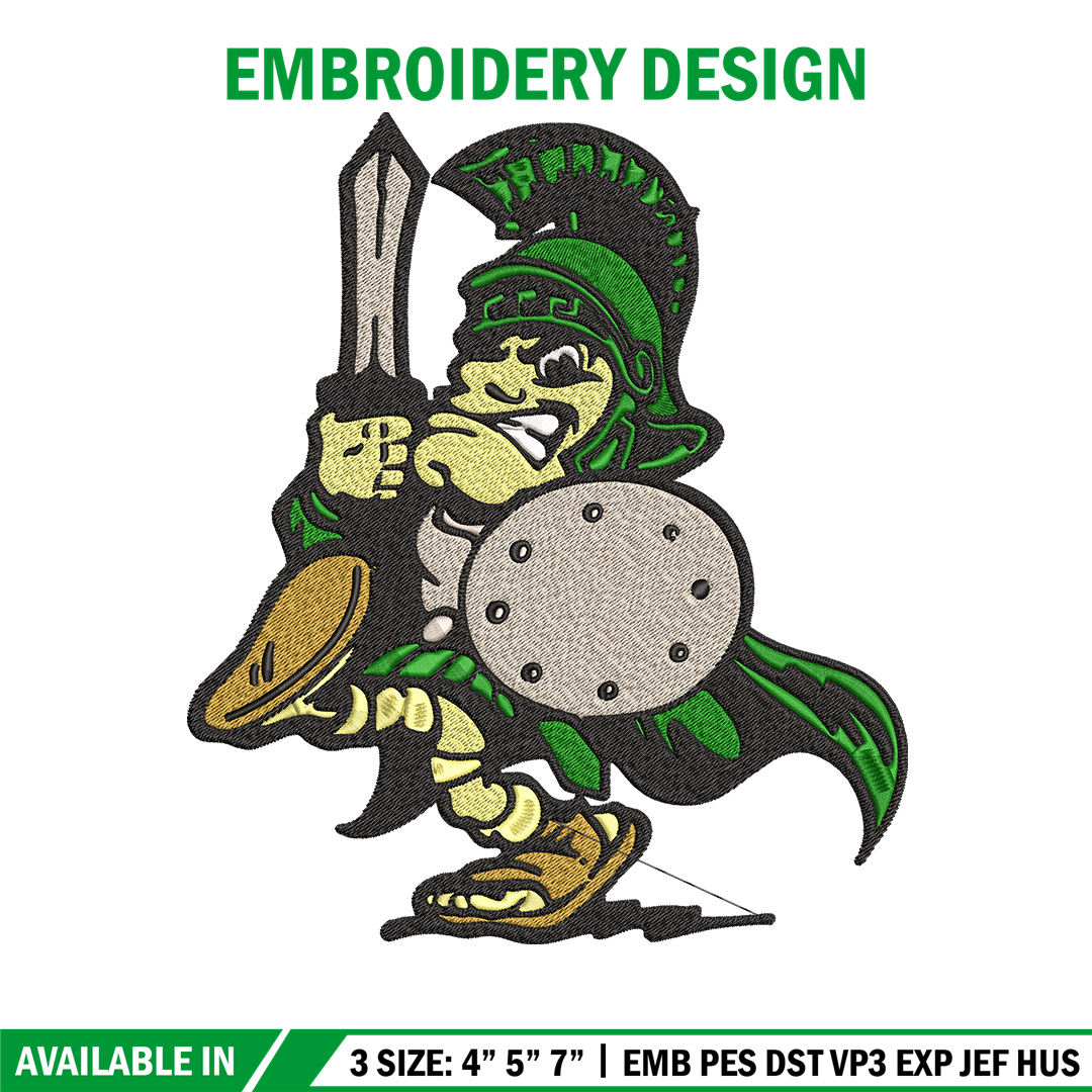 Michigan State logo embroidery design, Logo embroidery, Spor | Inspire ...