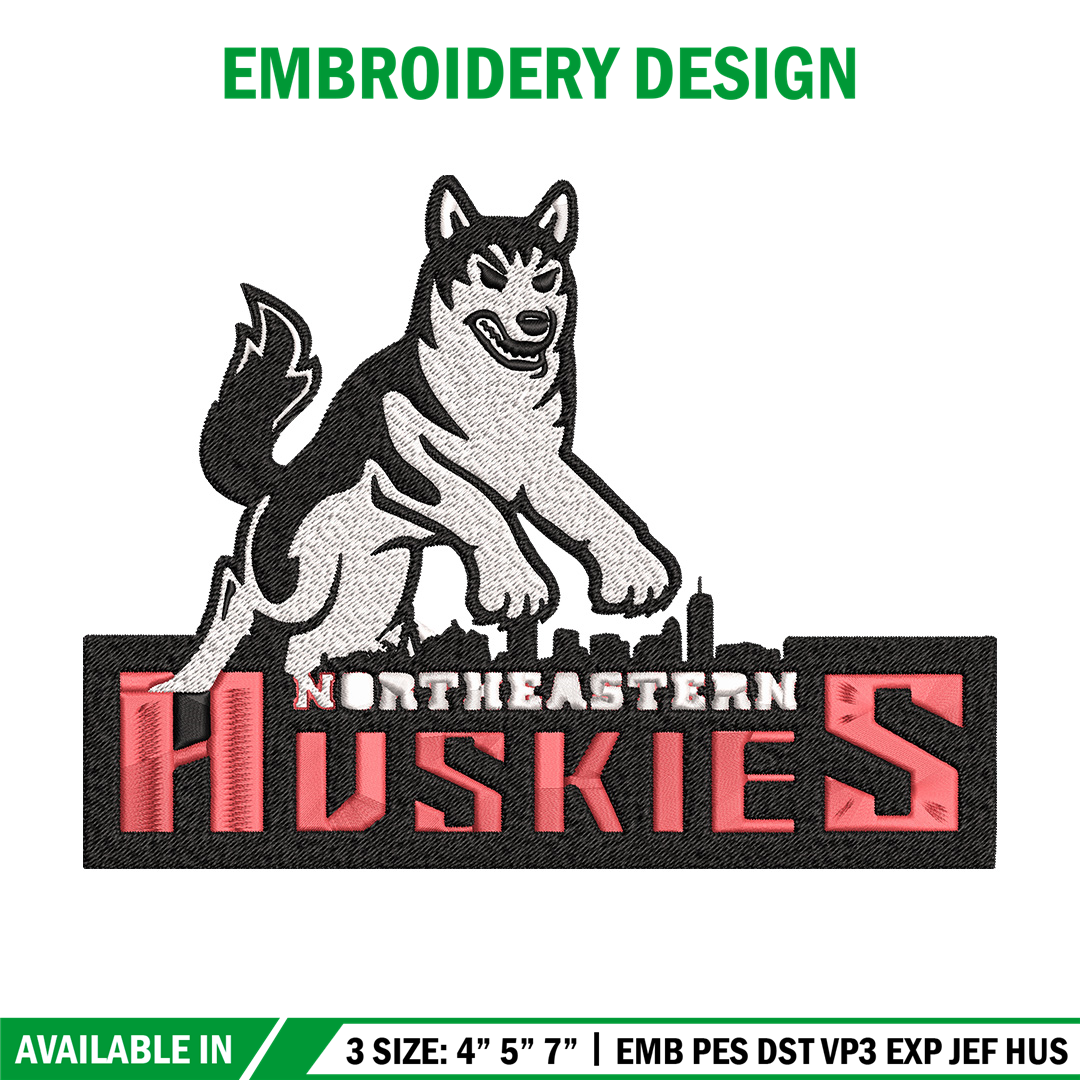 Northeastern Logo embroidery design, Logo embroidery, Sport | Inspire ...