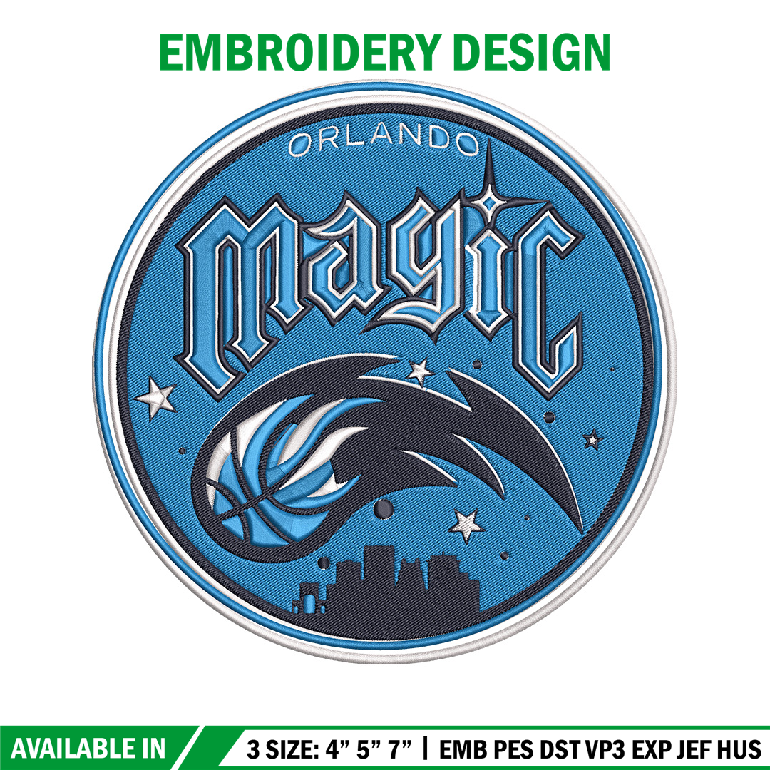 Orlando Magic logo embroidery design, NBA embroidery, Sport | Inspire ...