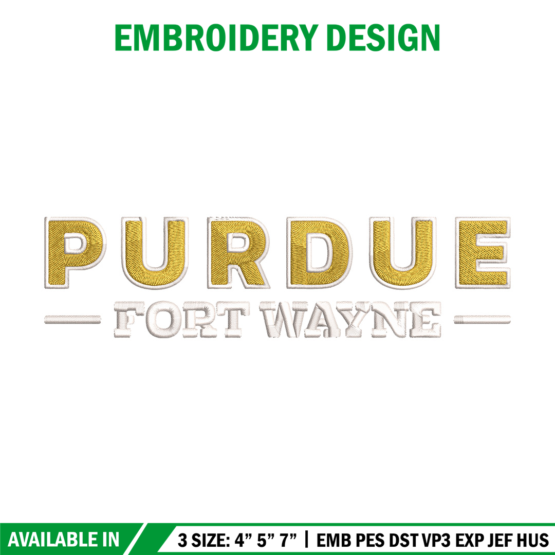 Purdue University logo embroidery design, NCAA embroidery, E | Inspire ...